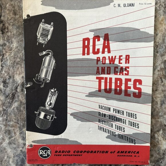 RCA | Other | Rca Power And Gas Tubes 949 Catalog Form No Pg11a | Poshmark